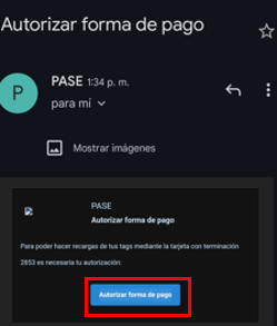 Registro de tarjetas para recarga en la App "Tu Tag Pase" – PASE